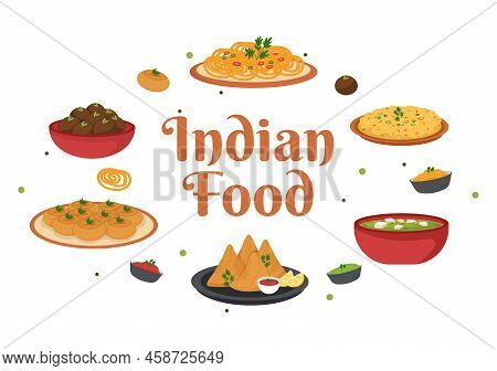 Indian Food Cartoon Vector & Photo (Free Trial) | Bigstock