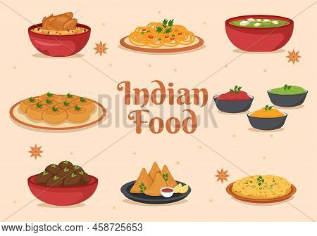 Indian Food Cartoon Vector & Photo (Free Trial) | Bigstock