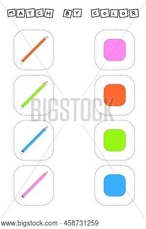 Match Pencils Their Vector & Photo (Free Trial) | Bigstock