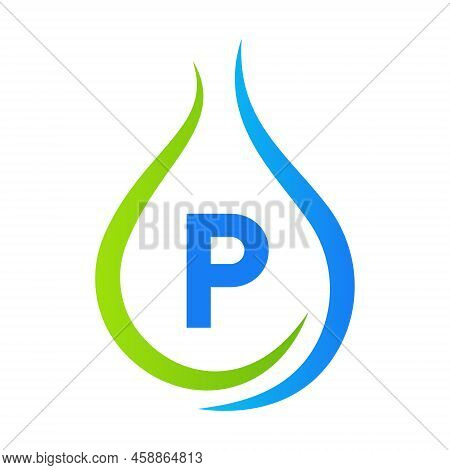 Letter P Drop Water Vector & Photo (Free Trial) | Bigstock