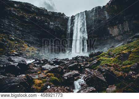 Fossá Waterfall Seen Image & Photo (Free Trial) | Bigstock