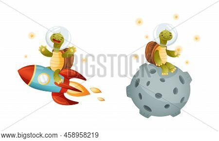 Cute Green Turtle Vector & Photo (Free Trial) | Bigstock