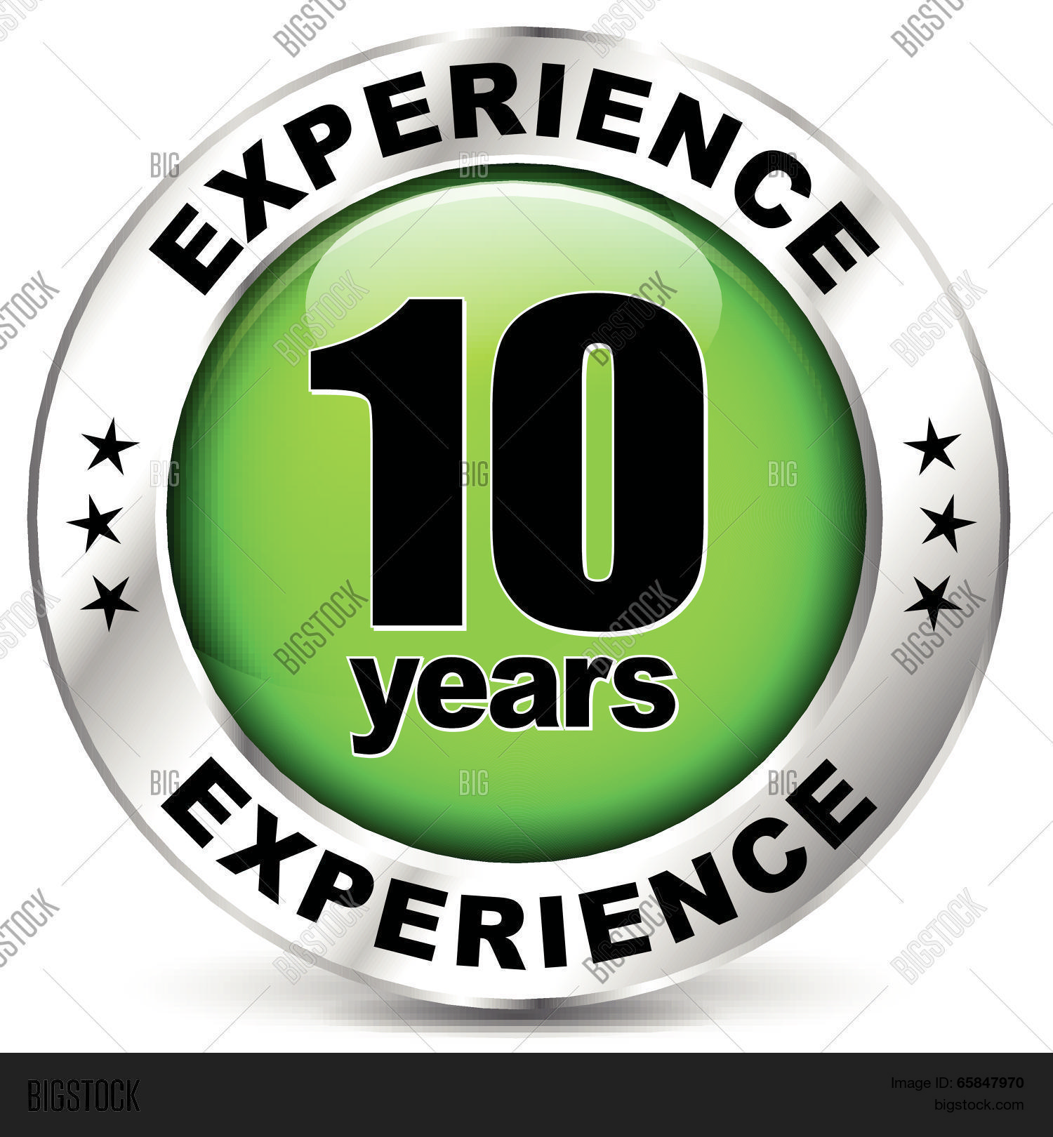 Ten Years Experience Vector & Photo (Free Trial) | Bigstock
