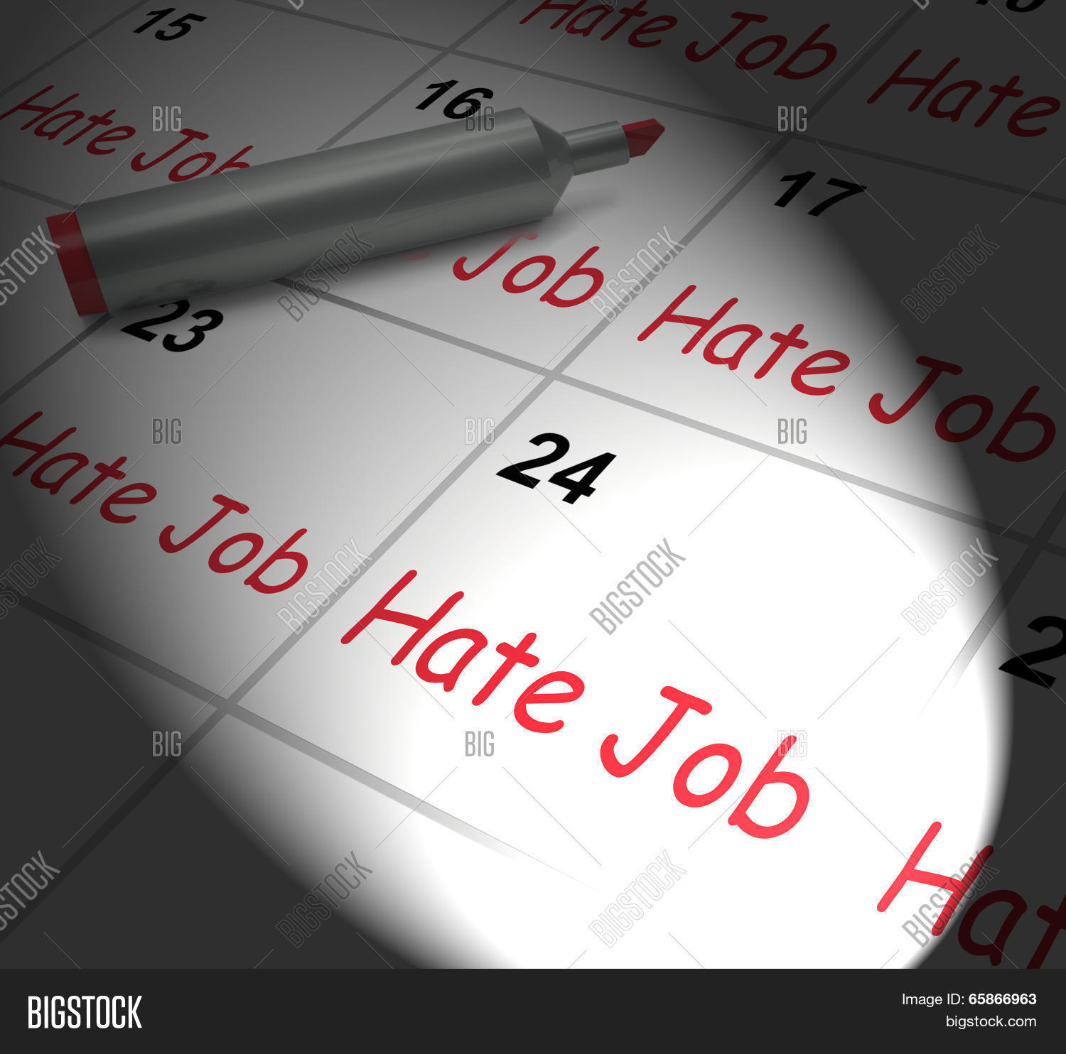Hate Job Calendar Image & Photo (Free Trial) | Bigstock