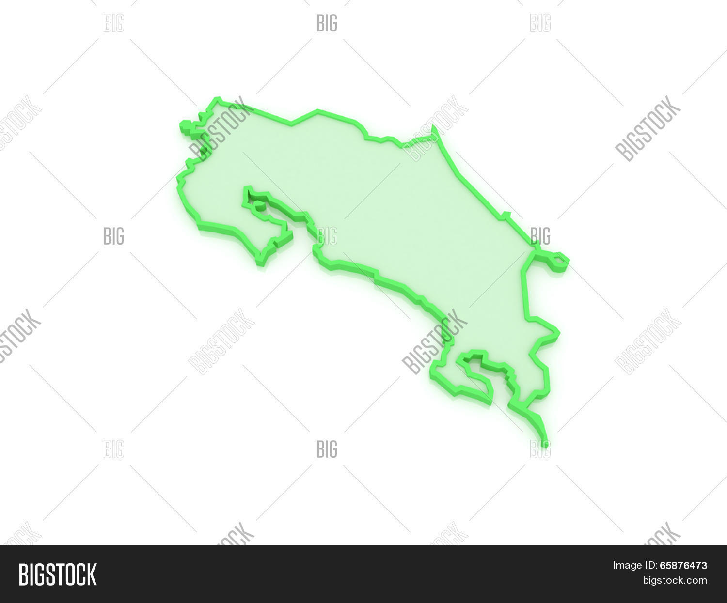 Map Costa Rica. 3d Image & Photo (Free Trial) | Bigstock