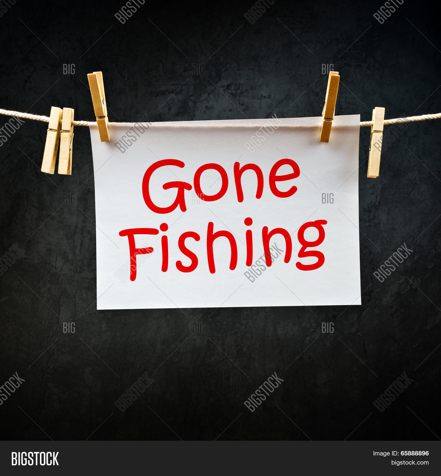 Gone Fishing Note Image & Photo (Free Trial) | Bigstock