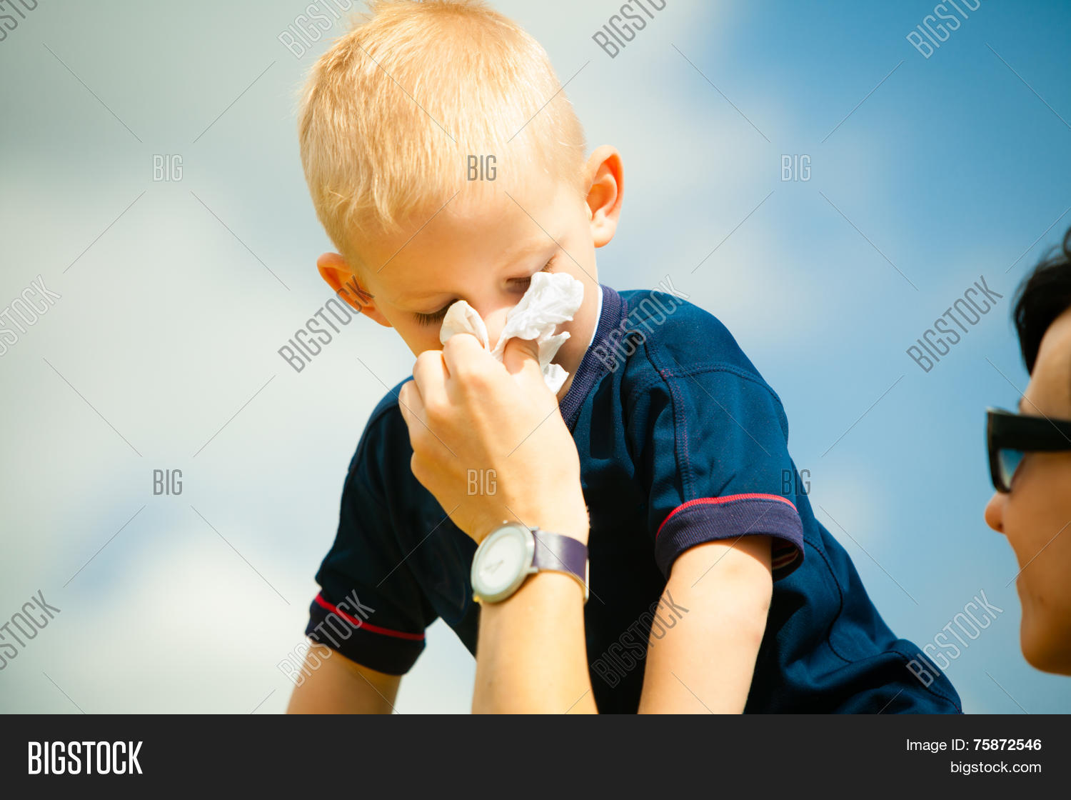 Child Blowing Nose. Image & Photo (Free Trial) | Bigstock