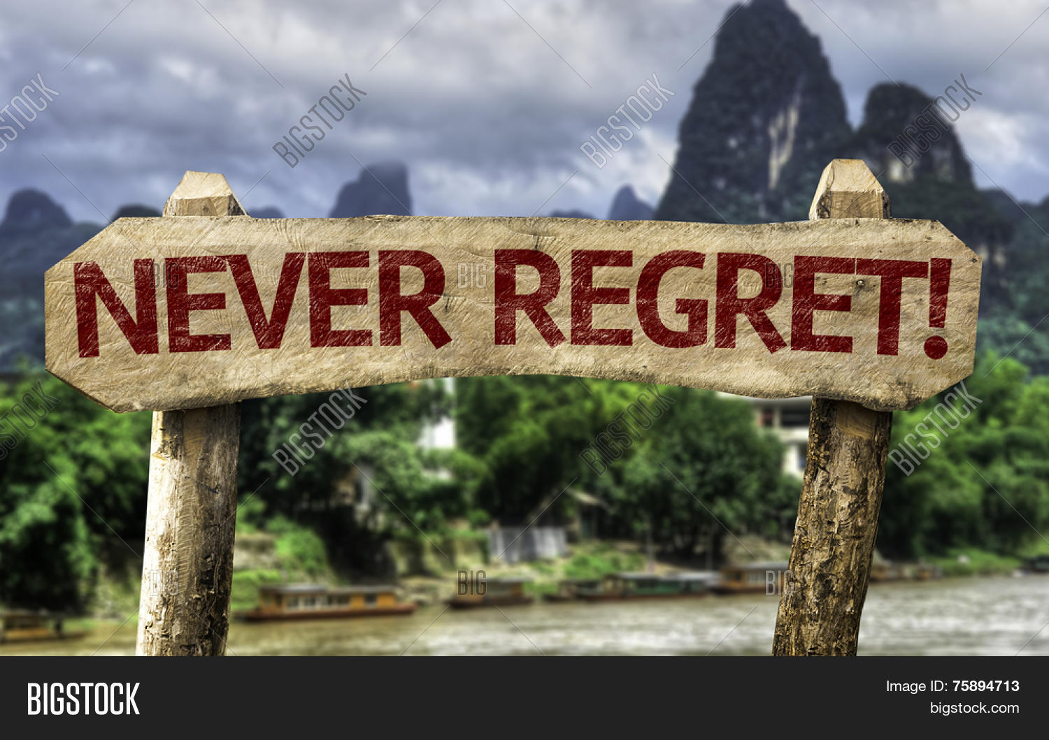 Never Regret Sign Image & Photo (Free Trial) | Bigstock