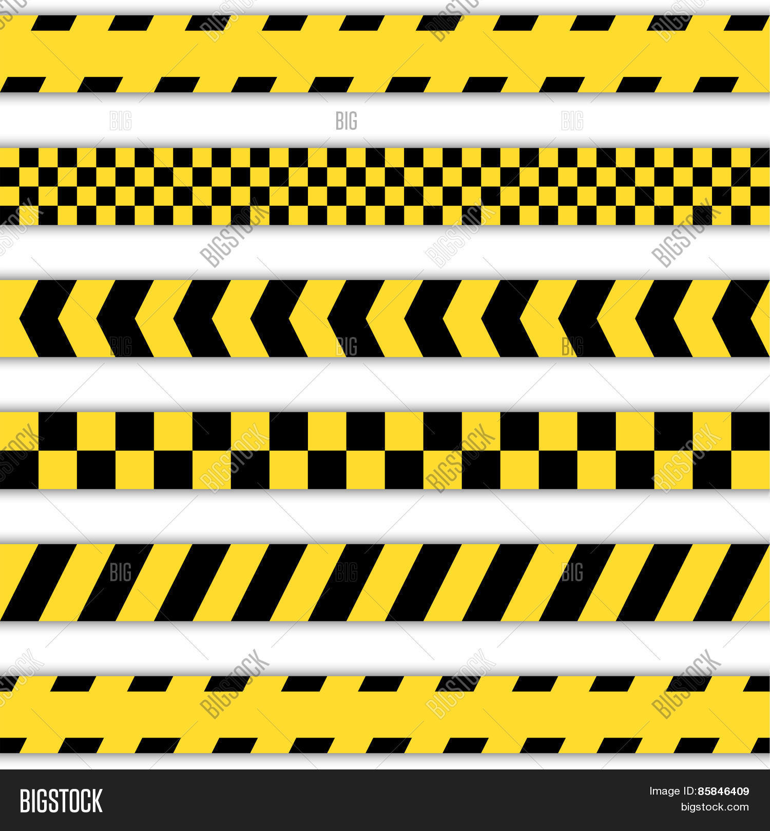 Set Yellow Barrier Vector & Photo (Free Trial) | Bigstock