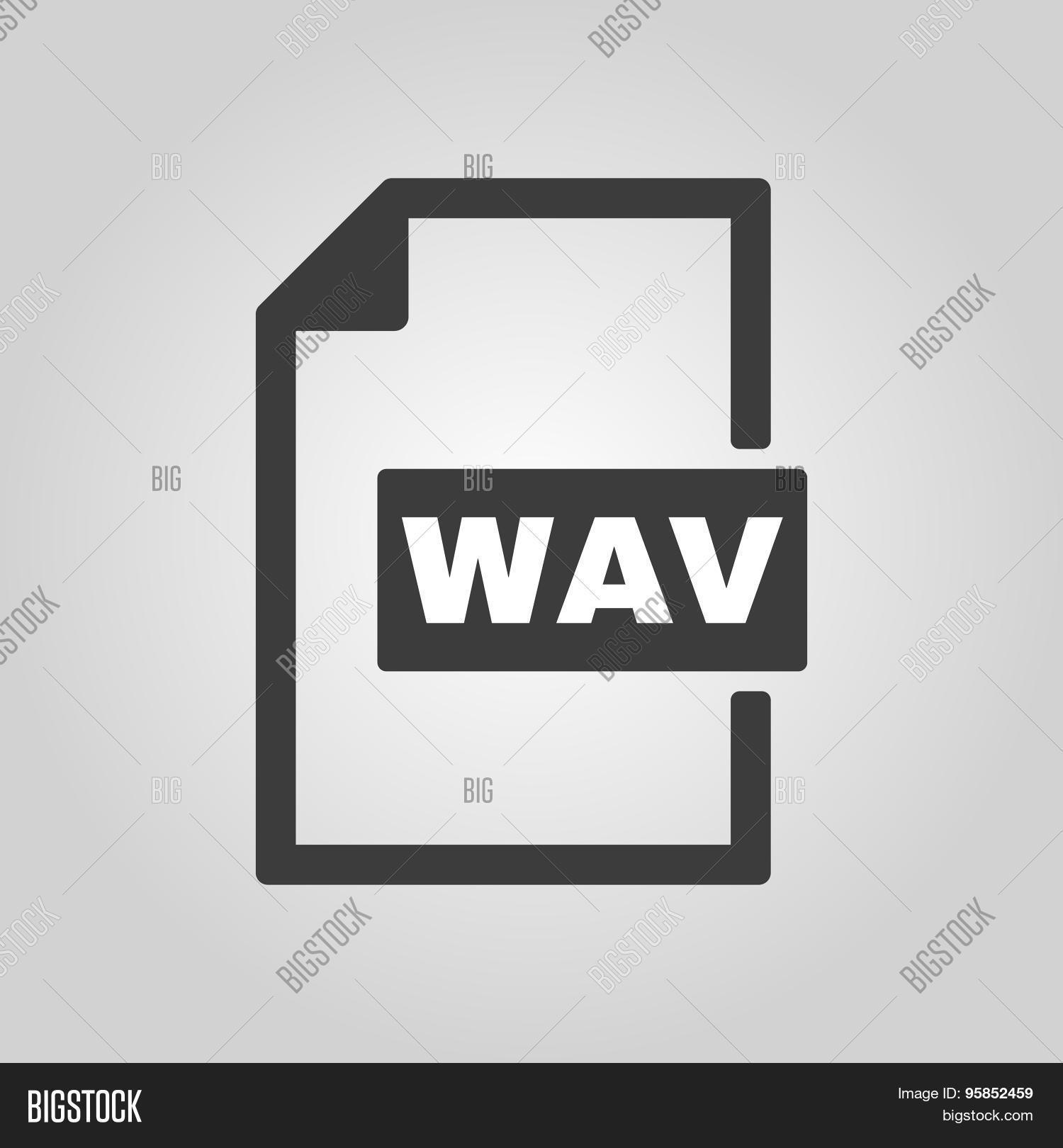Wav Icon. File Audio Vector & Photo (Free Trial) | Bigstock