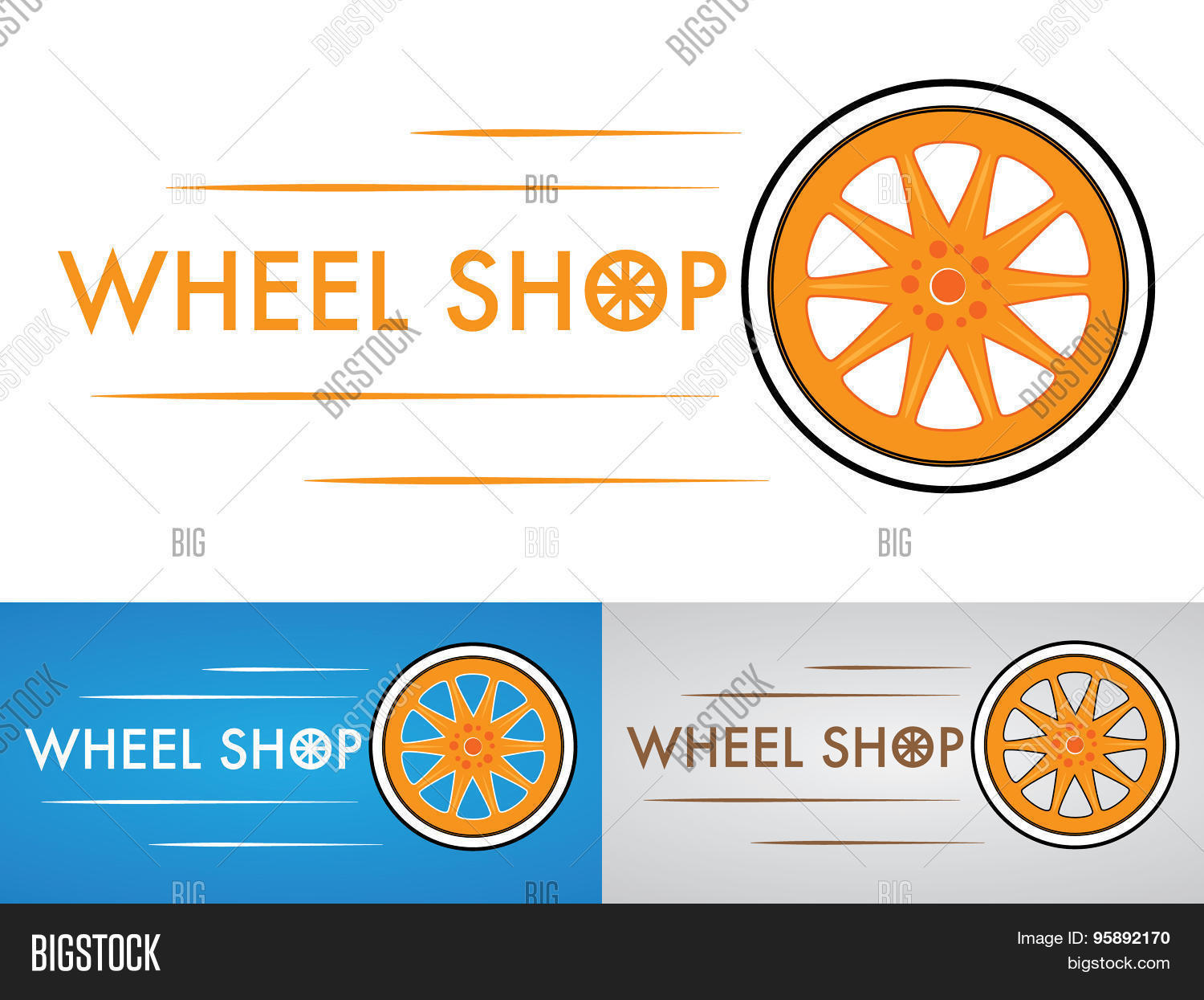Wheel Shop Vector Vector & Photo (Free Trial) | Bigstock
