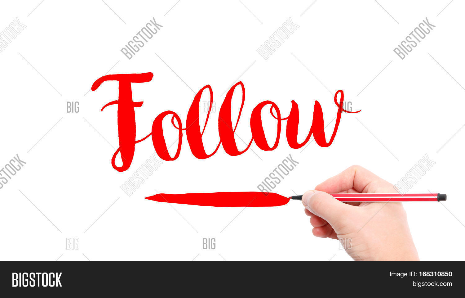 Verb Follow Written On Image & Photo (Free Trial) | Bigstock