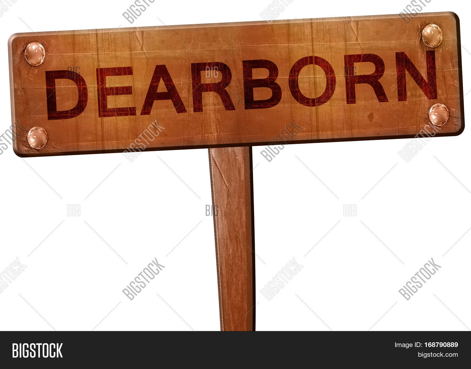 Dearborn Road Sign, 3D Image & Photo (Free Trial) | Bigstock