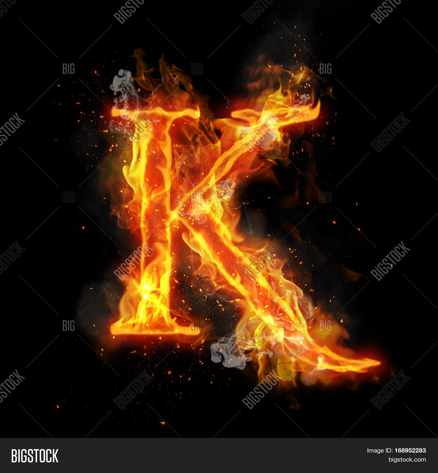 Fire Letter K Burning Image & Photo (Free Trial) | Bigstock