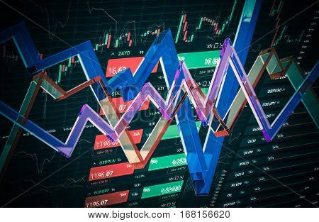 Colorful 3D Forex Image & Photo (Free Trial) | Bigstock