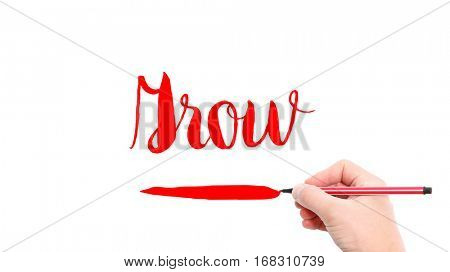 Verb Grow Written On Image & Photo (Free Trial) | Bigstock
