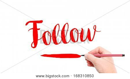 Verb Follow Written On Image & Photo (Free Trial) | Bigstock