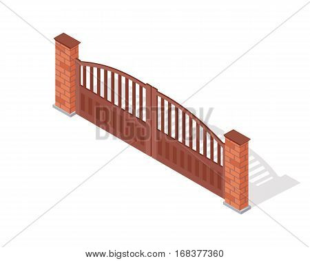 Metal Gate Vector Vector & Photo (Free Trial) | Bigstock
