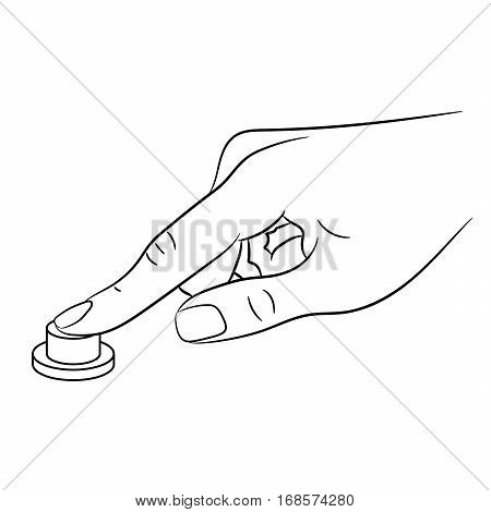 Female Finger press Vector & Photo (Free Trial) | Bigstock