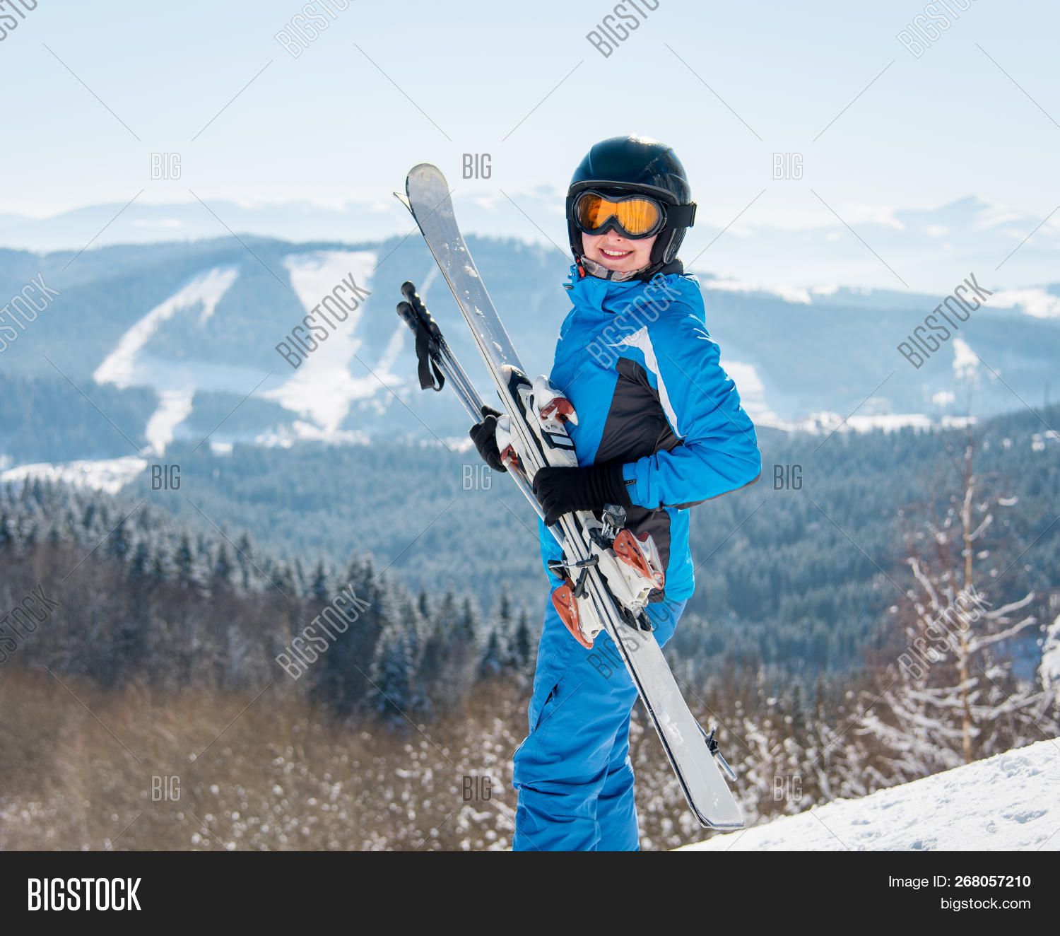 Happy Female Skier Image & Photo (Free Trial) | Bigstock