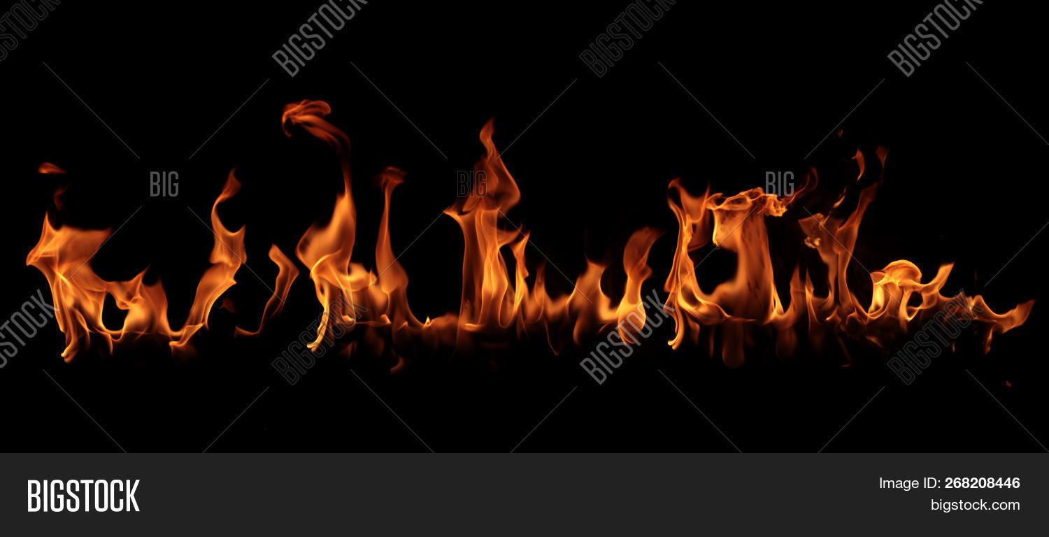 Fire Flames On Black Image & Photo (Free Trial) | Bigstock