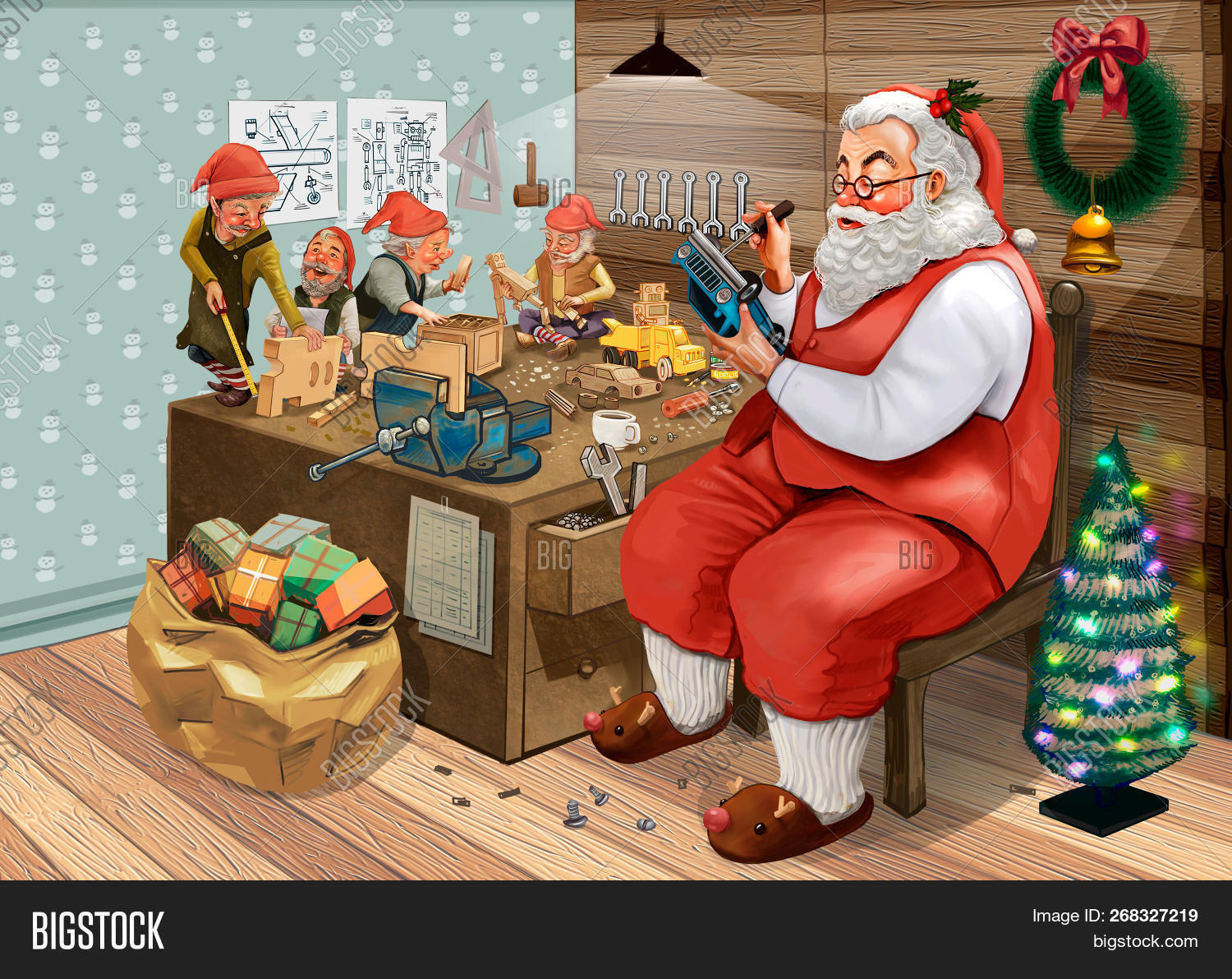 Hand Drawn Santa Claus Image & Photo (Free Trial) | Bigstock