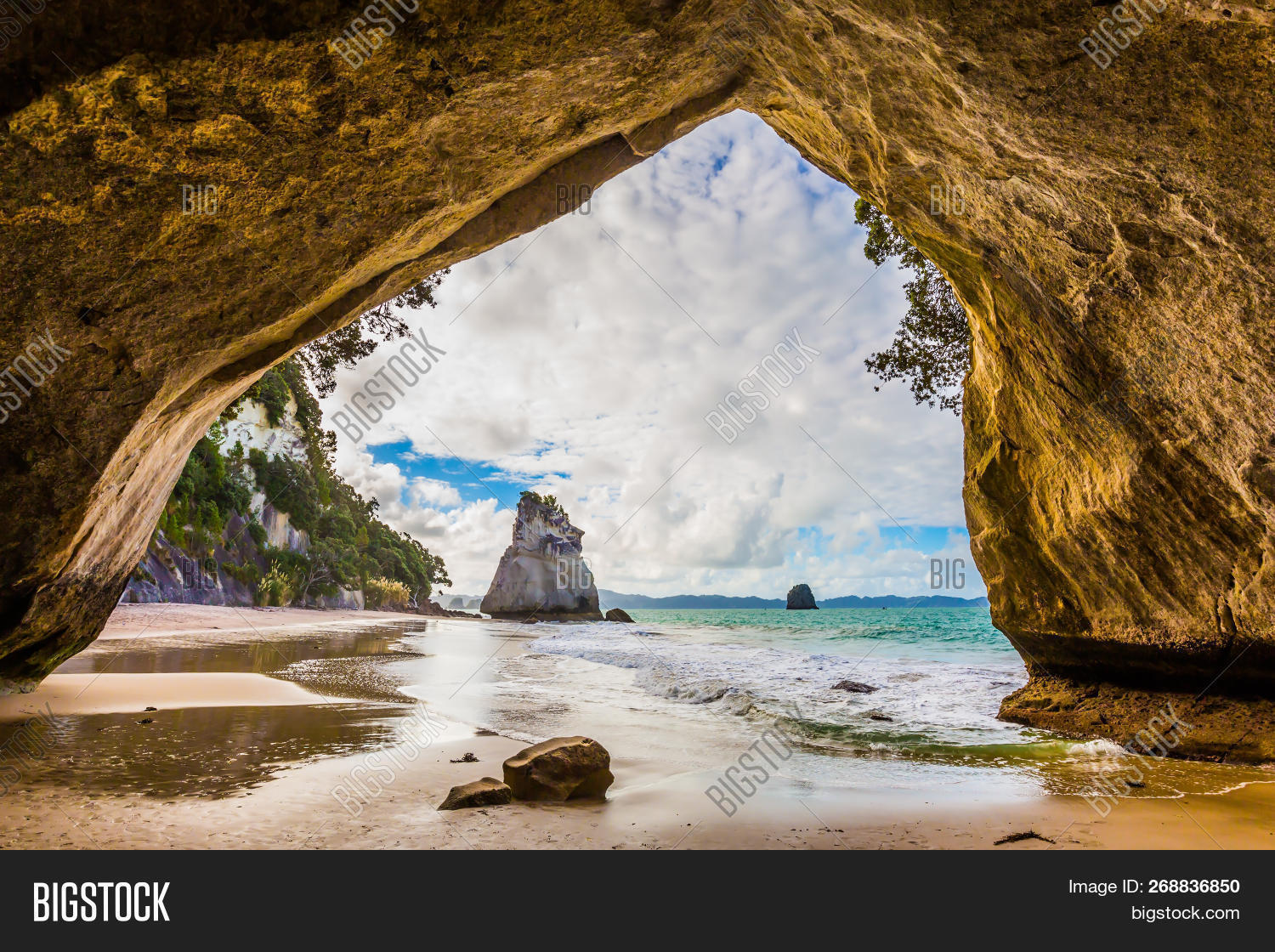 Cathedral Cave. Coast Image & Photo (Free Trial) | Bigstock