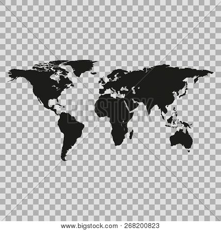 Blank Gray World Map Vector & Photo (Free Trial) | Bigstock