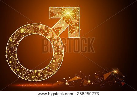 Male Symbol. Gold Image & Photo (Free Trial) | Bigstock