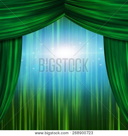 Green Theater Curtains Image & Photo (Free Trial) | Bigstock