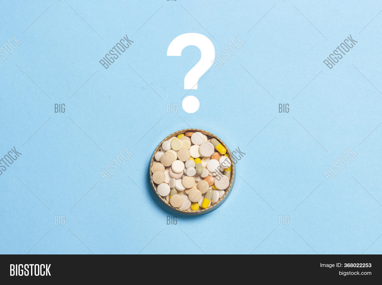 Pills Question Mark On Image & Photo (Free Trial) | Bigstock