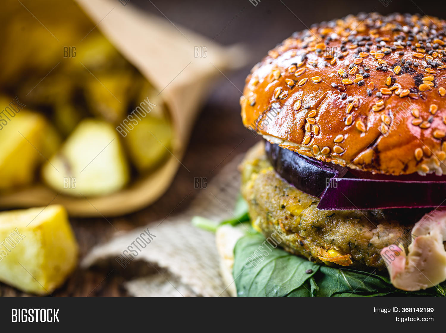Vegan Burger Without Image & Photo (Free Trial) | Bigstock