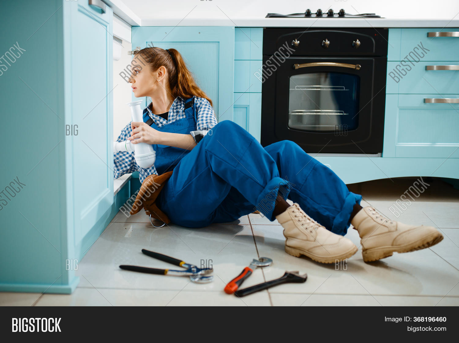 Cute Female Plumber Image & Photo (Free Trial) | Bigstock