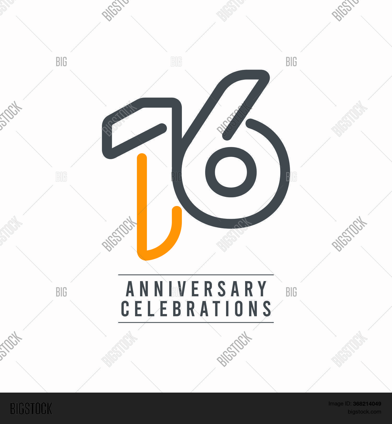 16 Years Anniversary Vector & Photo (Free Trial) | Bigstock