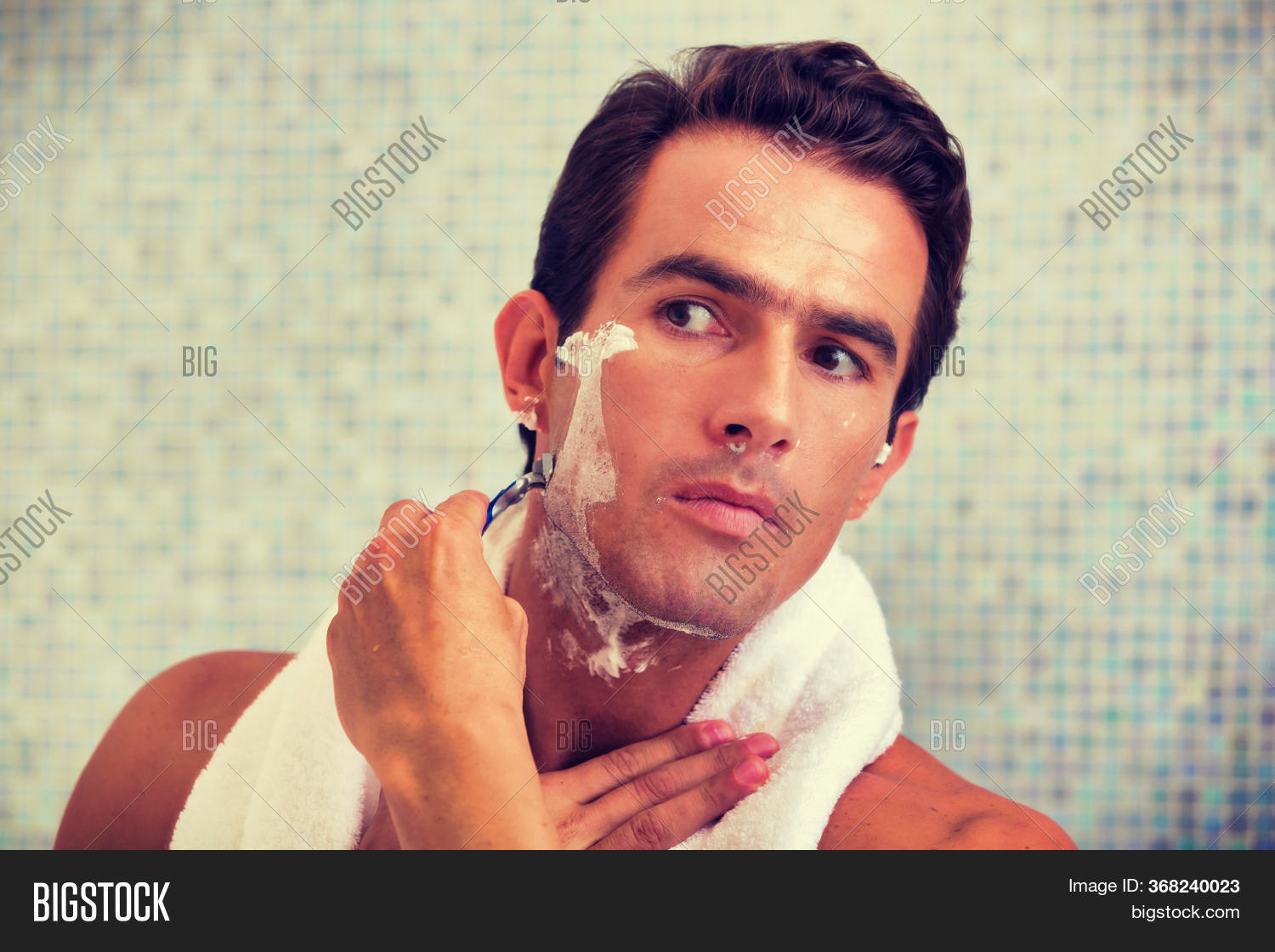 Handsome Man Shaving Image & Photo (Free Trial) | Bigstock