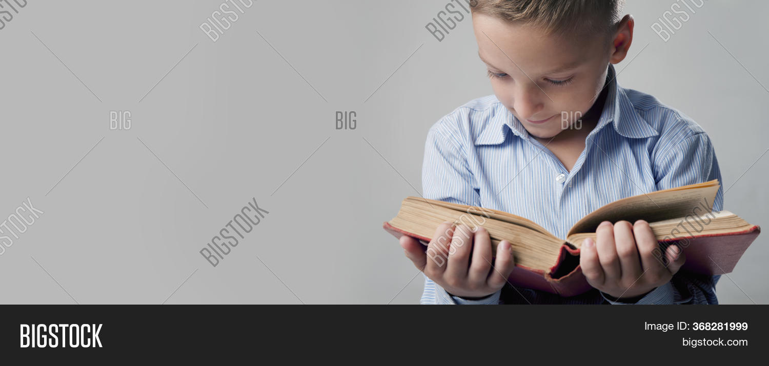 Little Boy Reading Image & Photo (Free Trial) | Bigstock