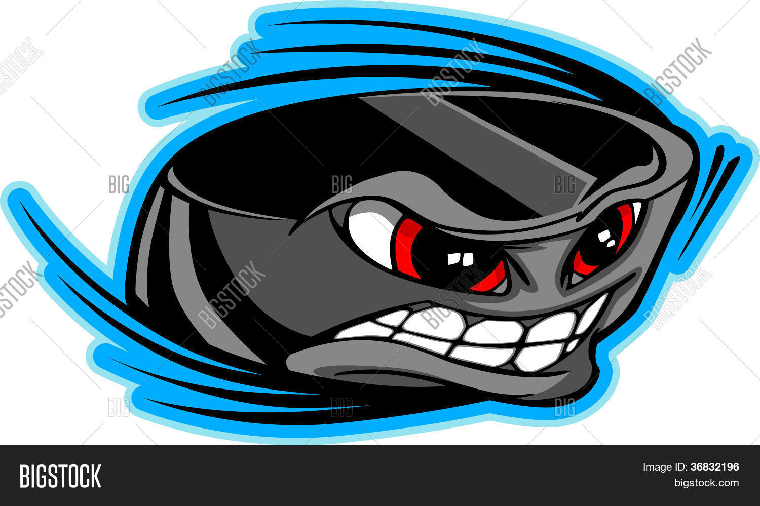 Ice Hockey Puck Face Vector & Photo (Free Trial) | Bigstock