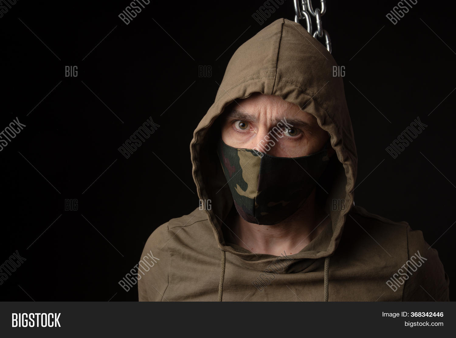 Guy Mask Hood Chains Image & Photo (Free Trial) | Bigstock