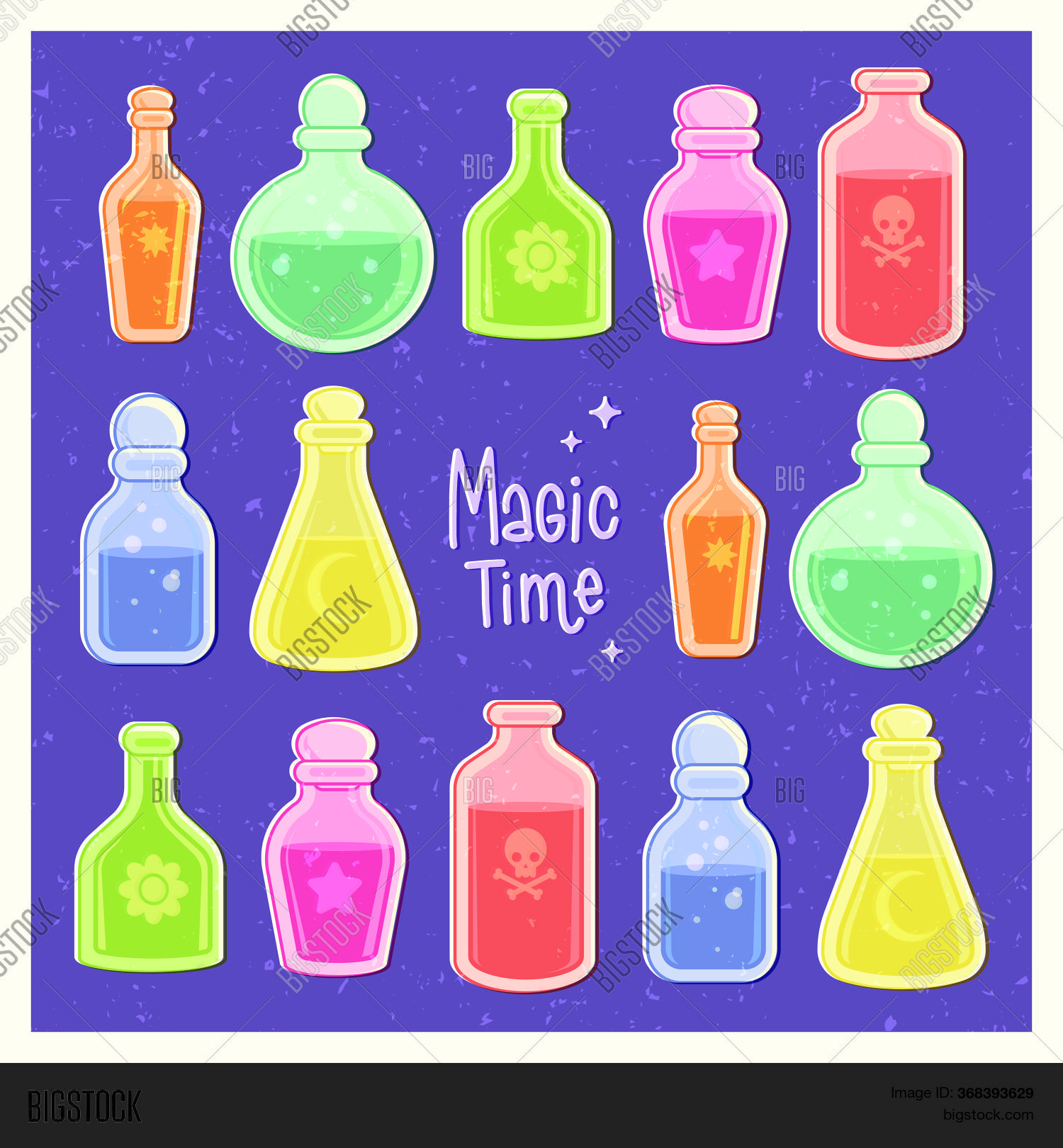 Set Colored Potion Vector & Photo (Free Trial) | Bigstock