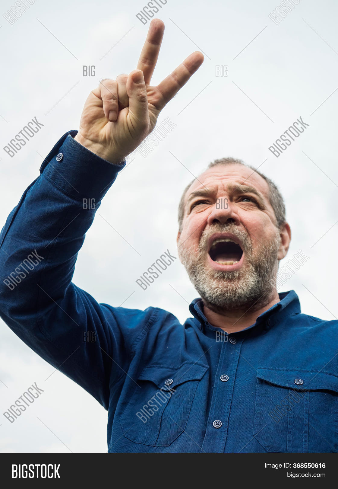 Man Shouts Protest Image & Photo (Free Trial) | Bigstock