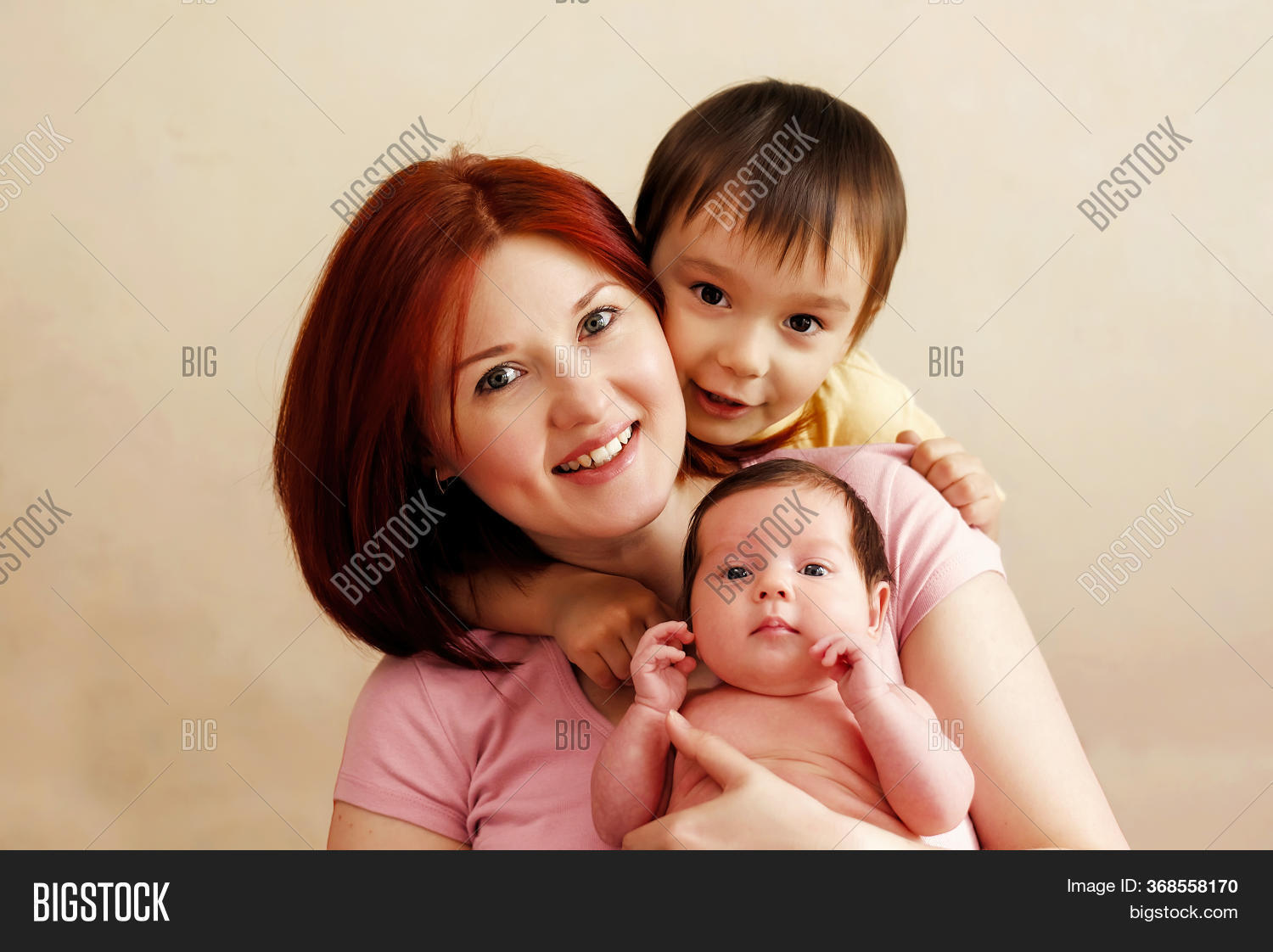 Happy Young Mother Two Image & Photo (Free Trial) | Bigstock