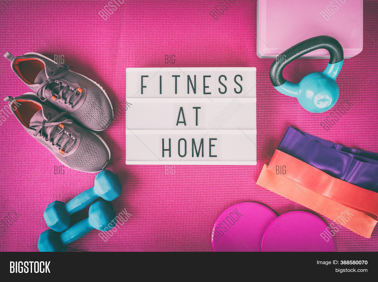 Fitness Home Sign Pink Image & Photo (Free Trial) | Bigstock