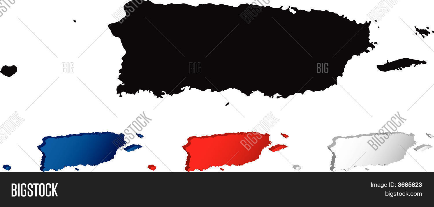 Map Puerto Rico Vector & Photo (Free Trial) | Bigstock