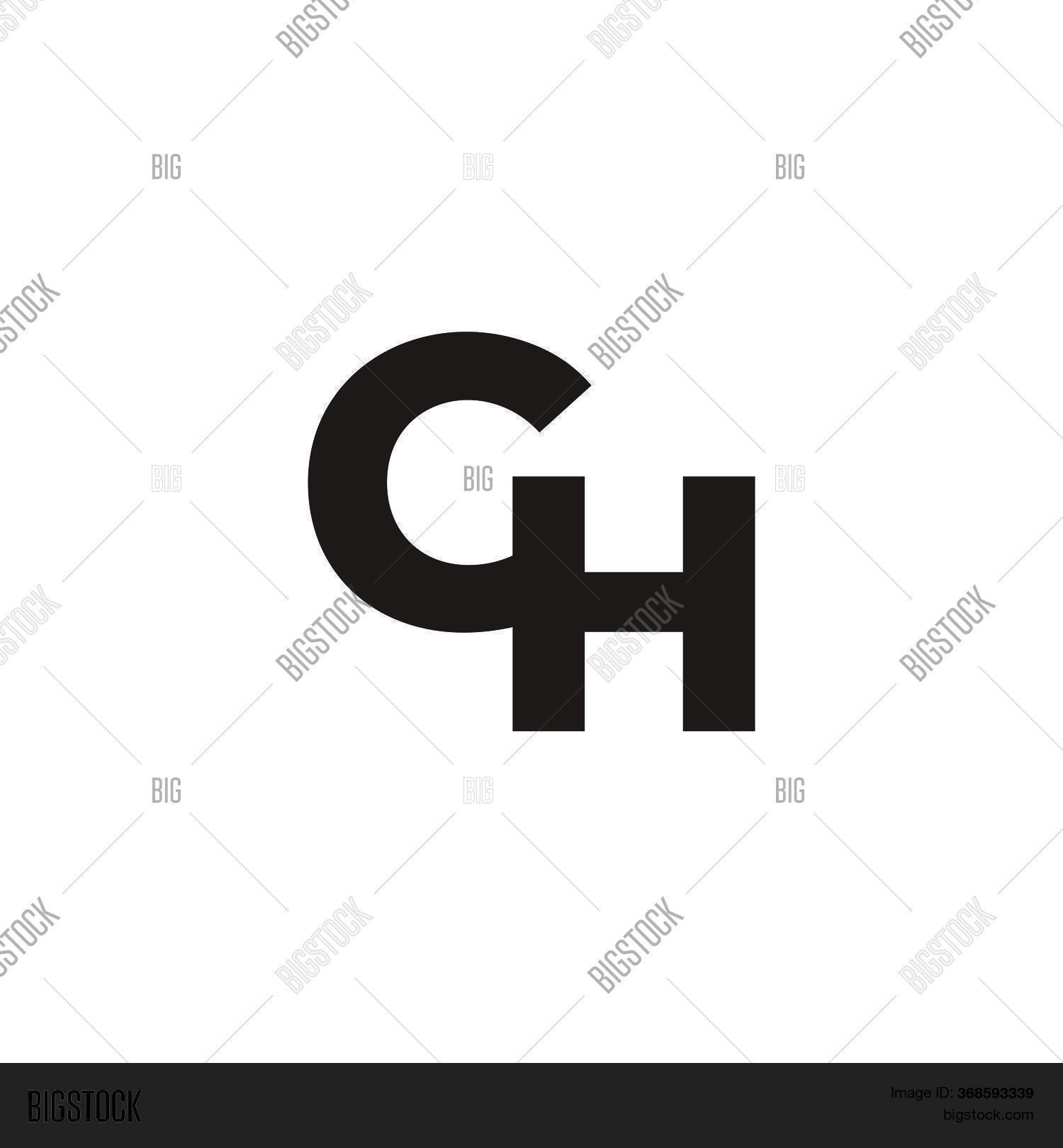 Letter Gh Simple Vector & Photo (Free Trial) | Bigstock