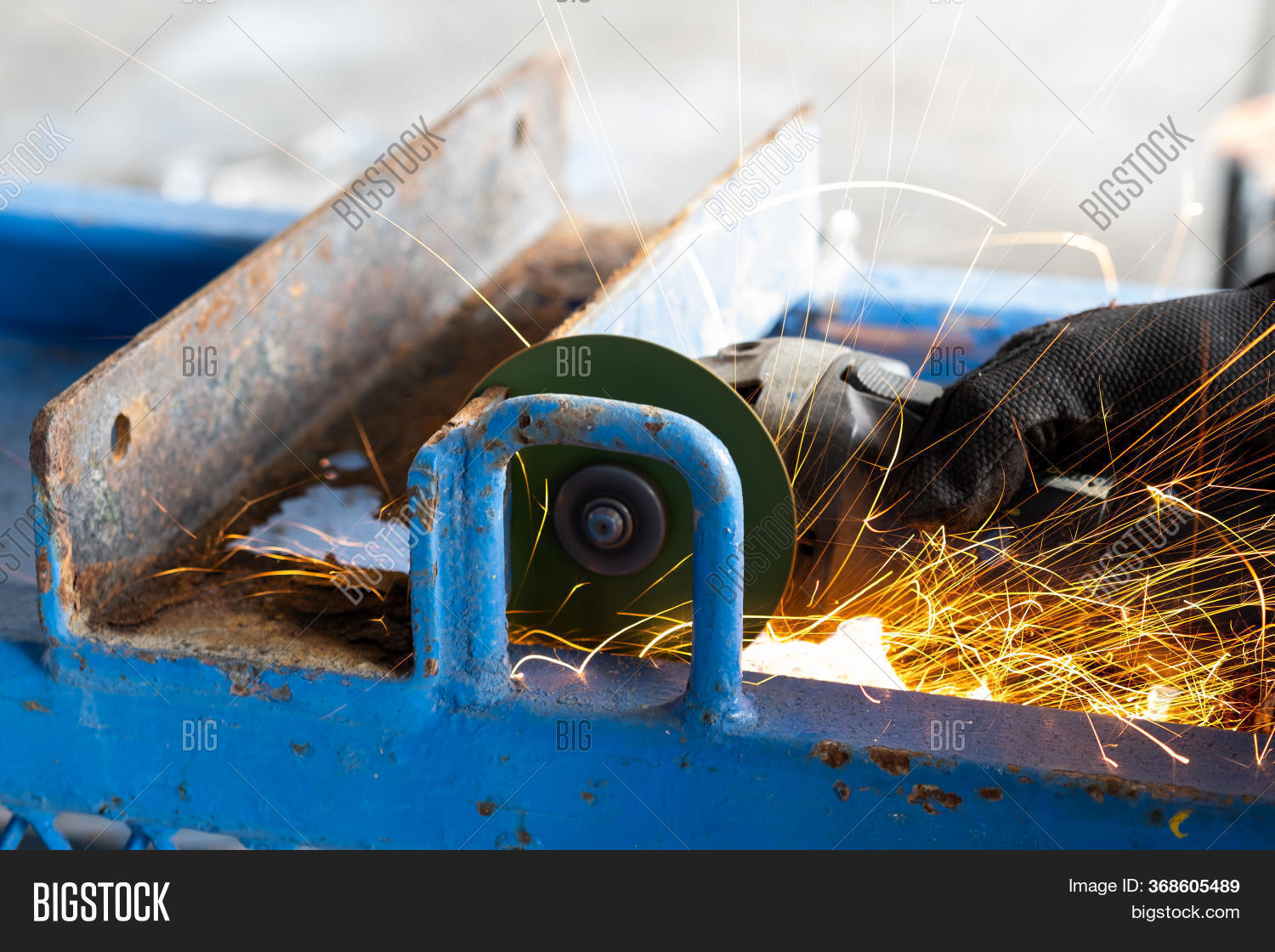 Worker Cutting Steel Image & Photo (Free Trial) | Bigstock