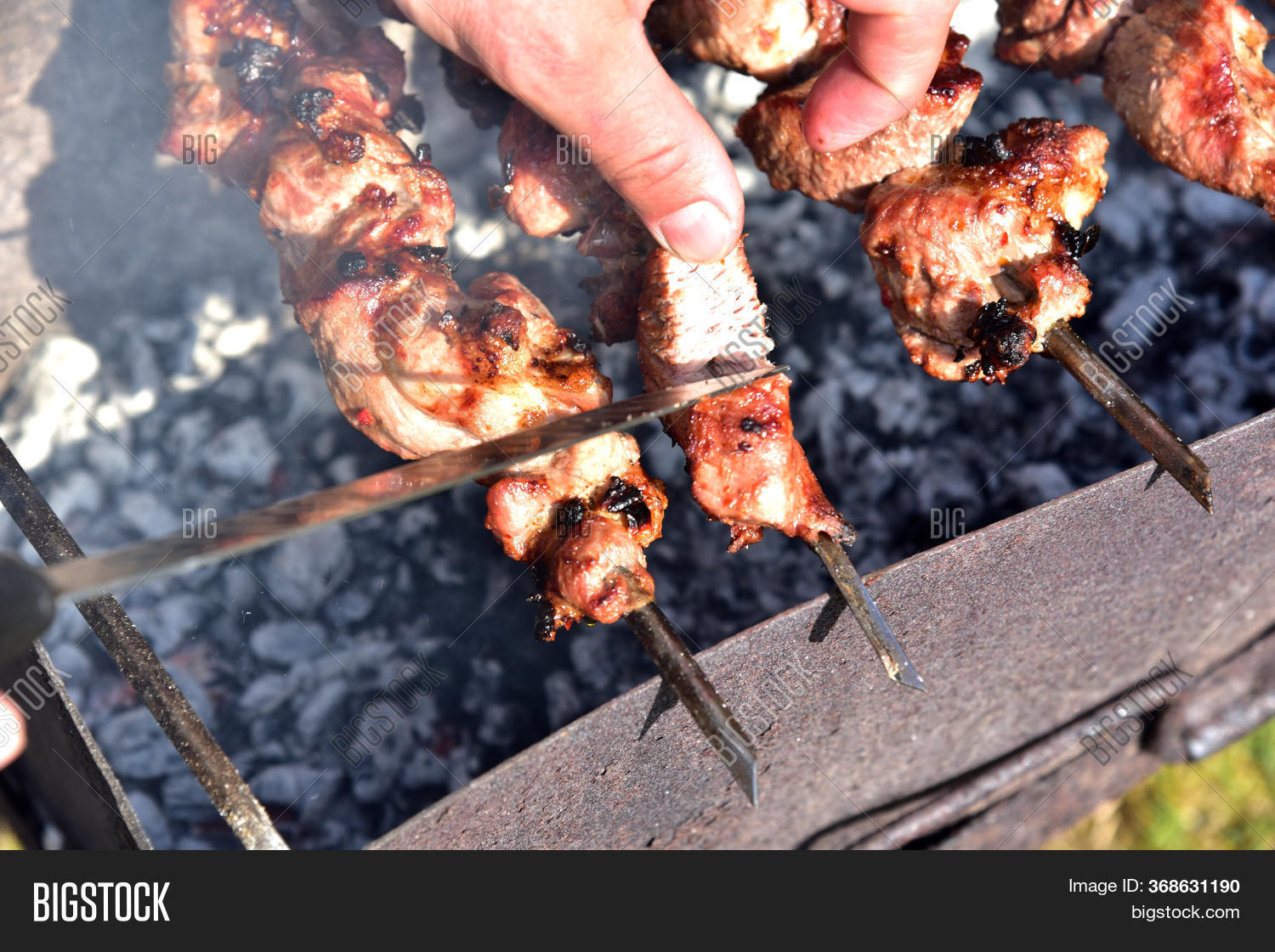 Cooking Meat On Grill Image & Photo (Free Trial) | Bigstock
