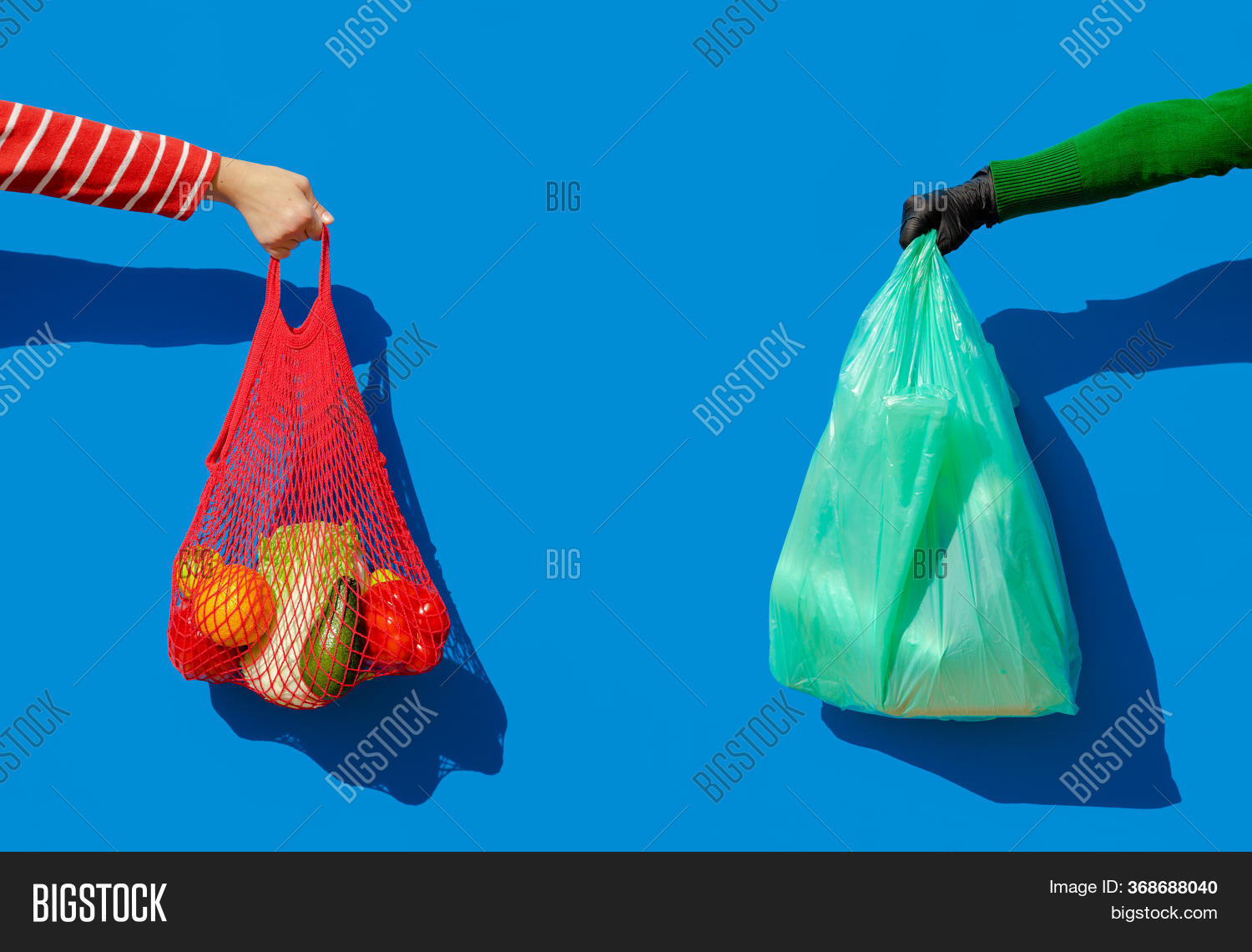Hand String Bag Filled Image & Photo (Free Trial) | Bigstock