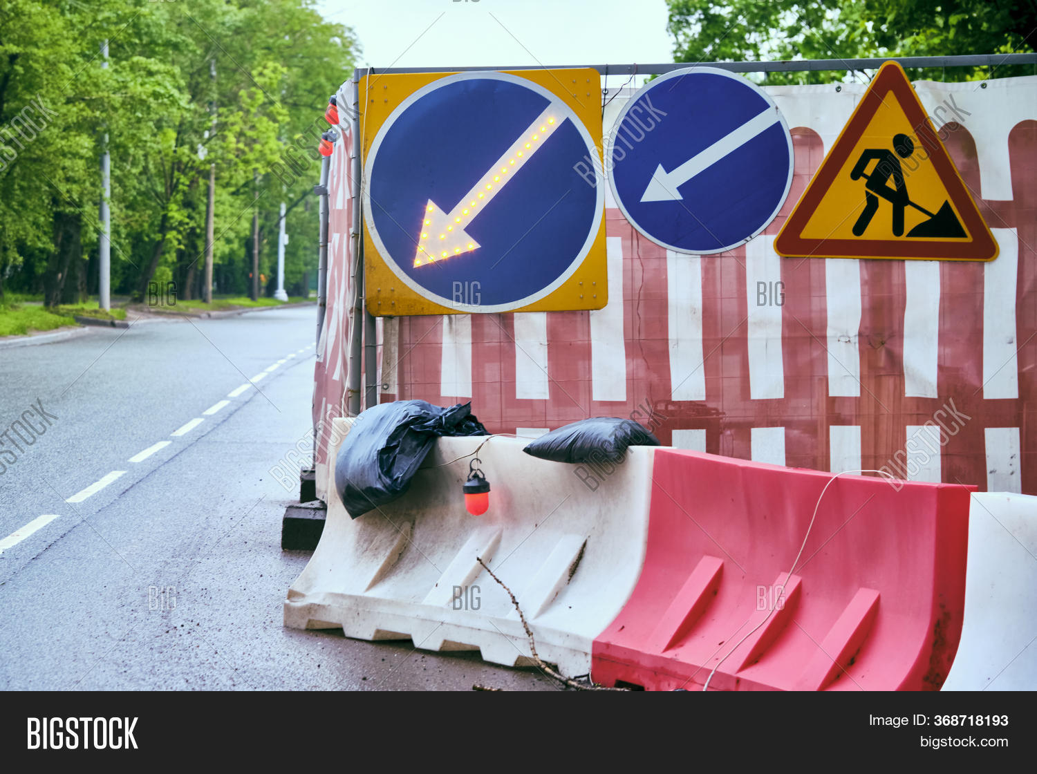Roadworks Signs On Image & Photo (Free Trial) | Bigstock