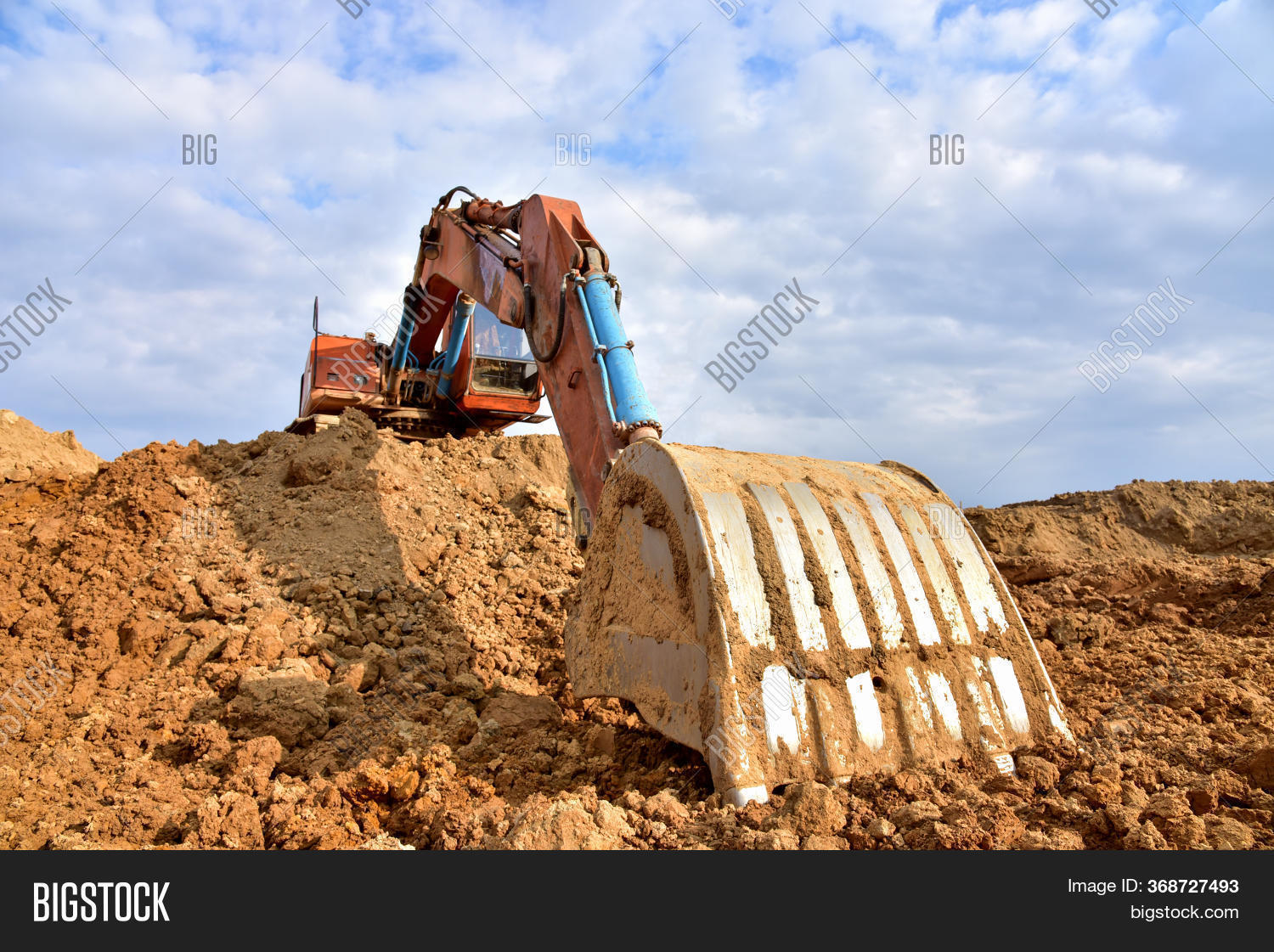Excavator Working On Image & Photo (Free Trial) | Bigstock