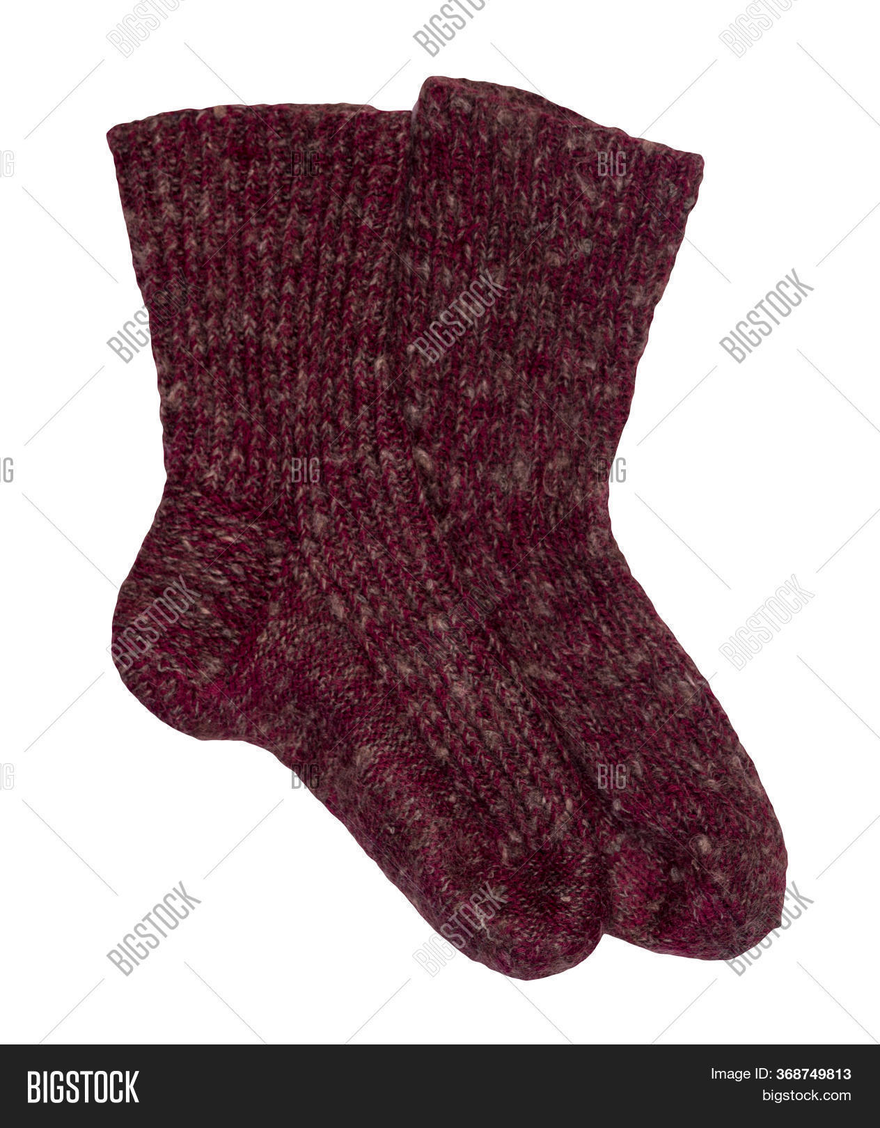 Woolen Burgundy Socks Image & Photo (Free Trial) | Bigstock
